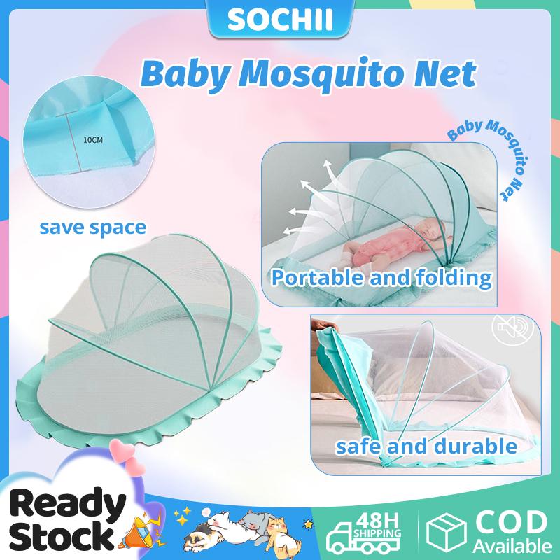 Baby Mosquito Net Kids Bed Canopy Foldable Bracket Strong Safe - TikTok ...