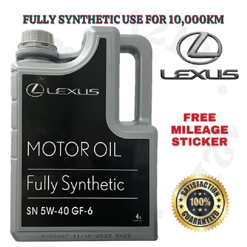 MINYAK HITAM ORI LEXUS GF-6 FULLY SYNTHETIC 5W40 4L ENGINE OIL - TikTok ...