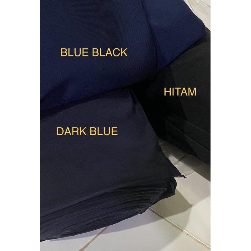 Kain Lycra Biru Polis_Darkblue - TikTok Shop Malaysia