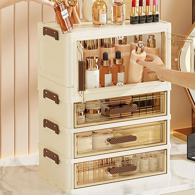 New Multi-layer Plastic Storage Box Double Door Plastic Cosmetic ...