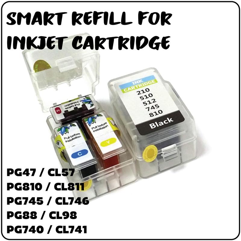 Smart Refill For Ink Inkjet Cartridge Black & Color PG47 PG-47 - TikTok ...