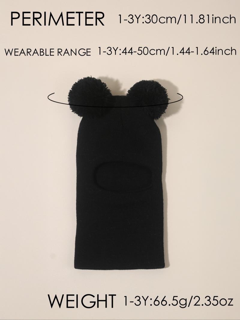 Pom Pom Knit Hat for Babies 1-3 Years Old, Warm Winter Beanie for ...