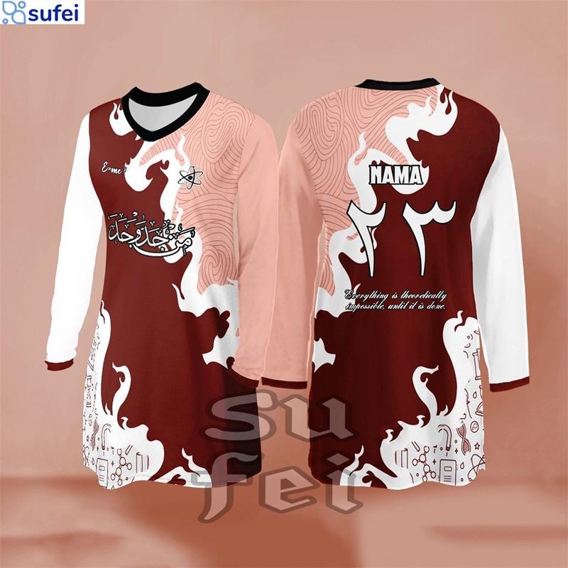 Baju Muslim, Choi, Baju Jersey Muslimah, Baju t-shirt, untuk - TikTok ...