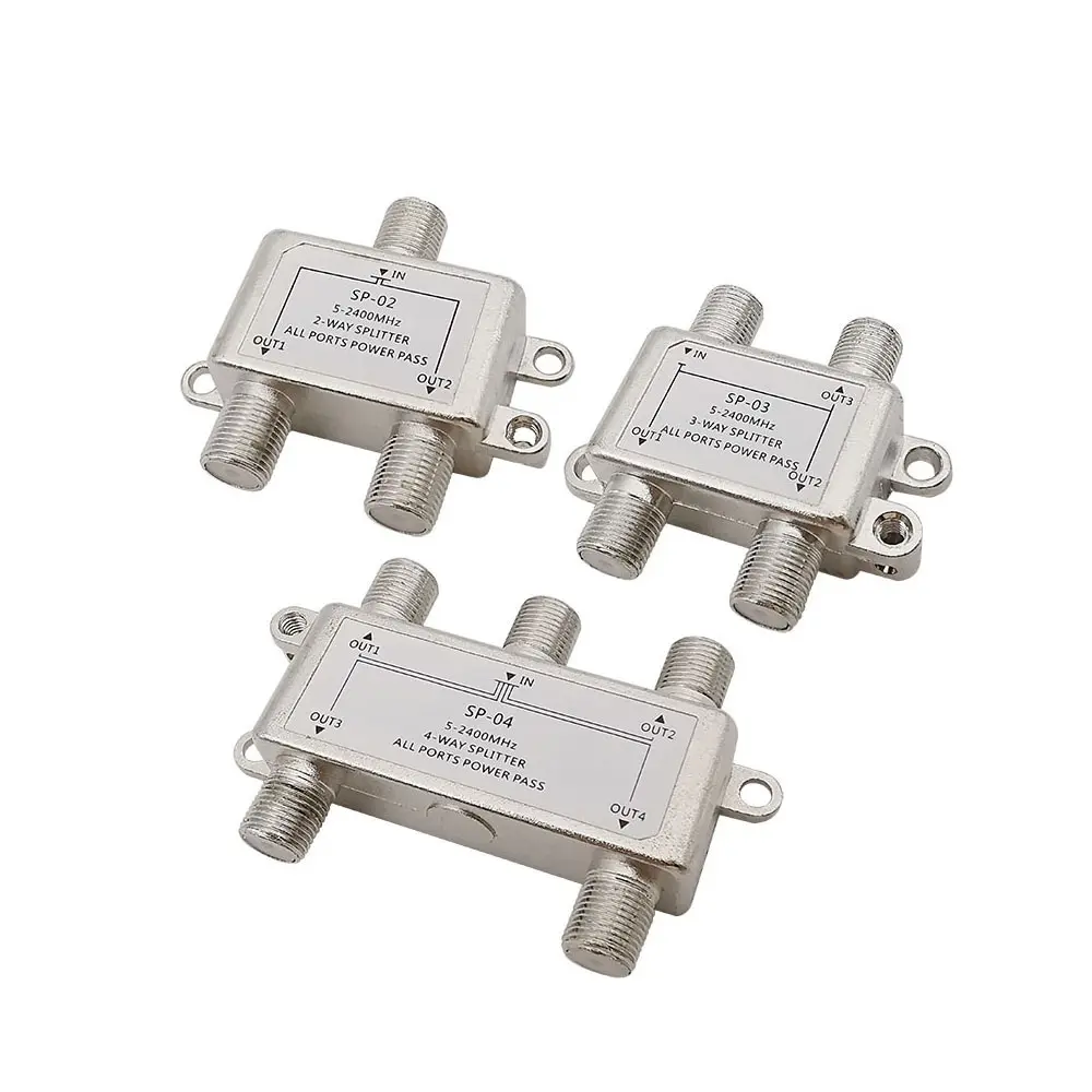 2/3/4 Way TV Antenna Satellite Splitter Coaxial Cable Antenna Cable TV ...