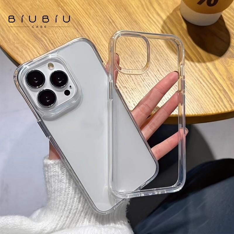 Iphone Casing Anti-Drop Clear Hard Case Transparent Phone Back - TikTok ...