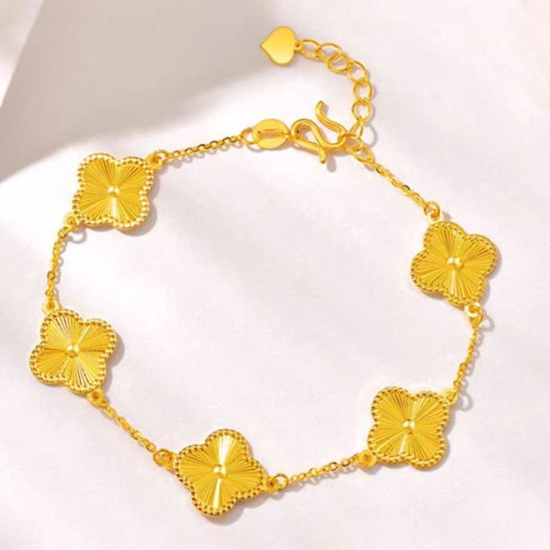 Gelang Semanggi Empat Daun, Diperbuat daripada Keluli Tahan Karat ...