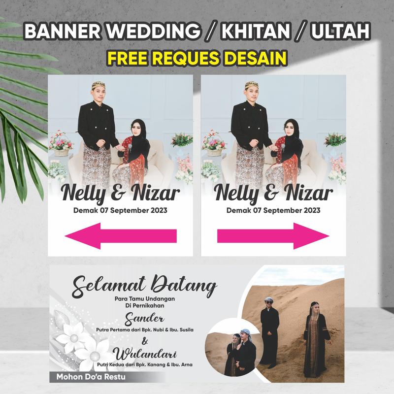 BANNER / SPANDUK WEDDING / KHITAN / ULTAH REQUES DESAIN COSTUM - Shop ...