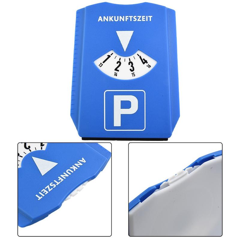 Car Parking Disc Timer Clock Arrival Display Blue Plastic Parking ...