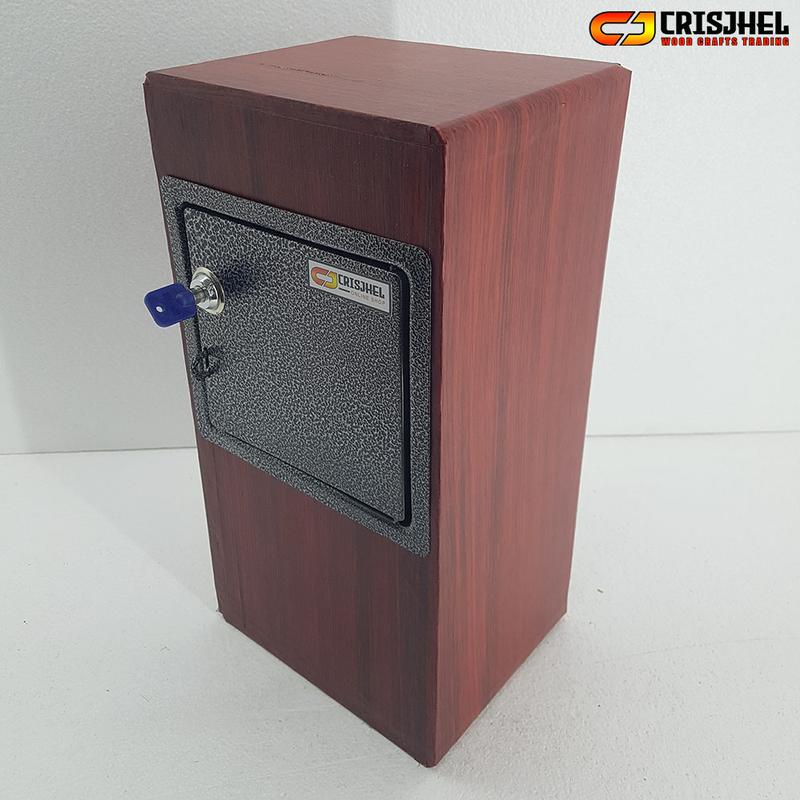 EXTRA BIG- RED WOOD alkansya vault multi purpose safety box CASH ...