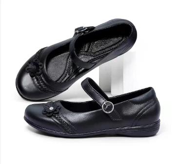【shasha】Kid shoes black shoes school shoes for girls flat rubber ...