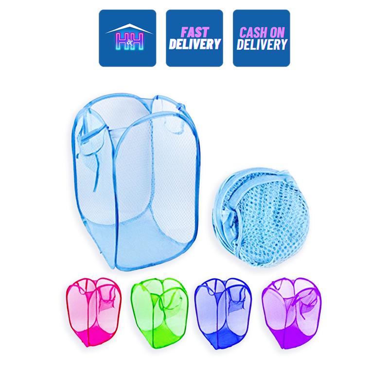HH #3137 Pop-Up Mesh Laundry Basket Laundry Bin Dirty Clothe - TikTok ...