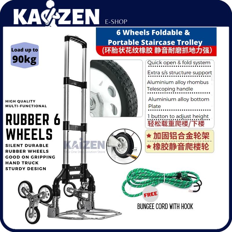 Multi Functional 6 Wheels Foldable Portable Extendable Trolley - TikTok ...