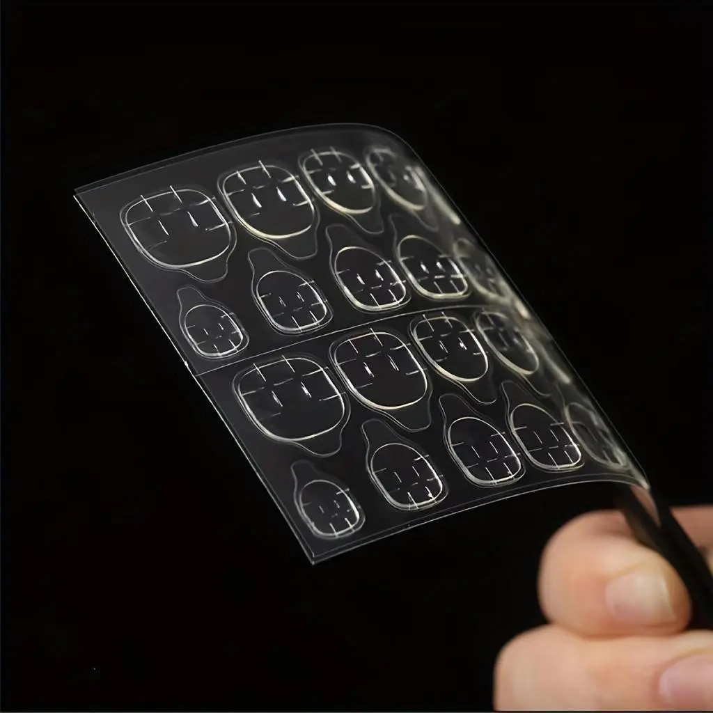 1 Sheet Clear Jelly Glue for Fake Nails, Double Sided Jelly Sticker ...