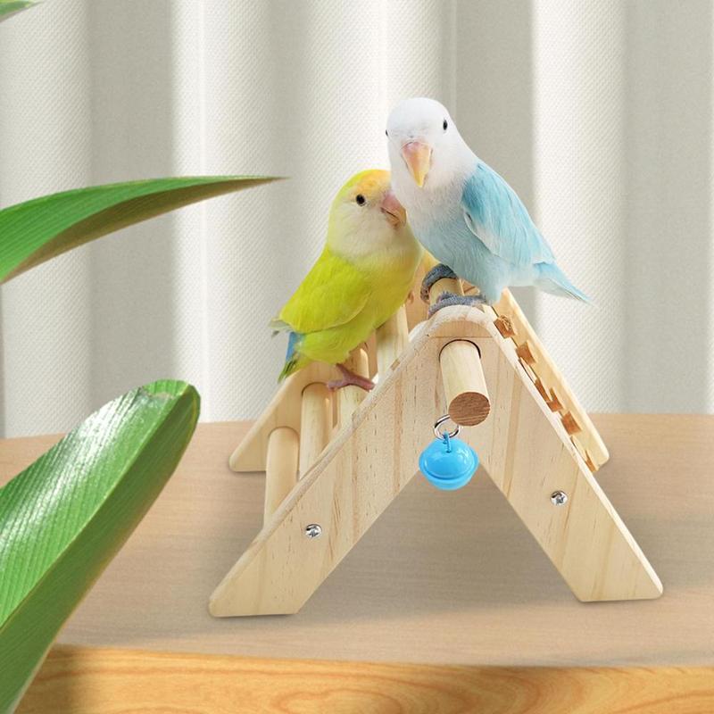 Wooden Parrot Play Stand Playground for Macaw Budgies Multipurpose ...