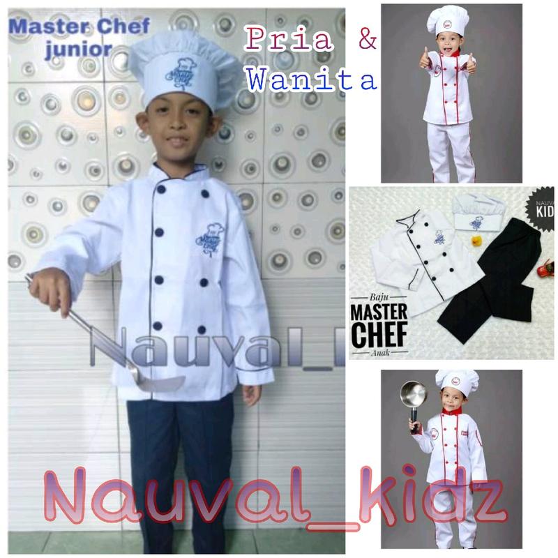 Baju Setellan Profesi Anak Koki / Master Chef Junio Pria & Wanita ...