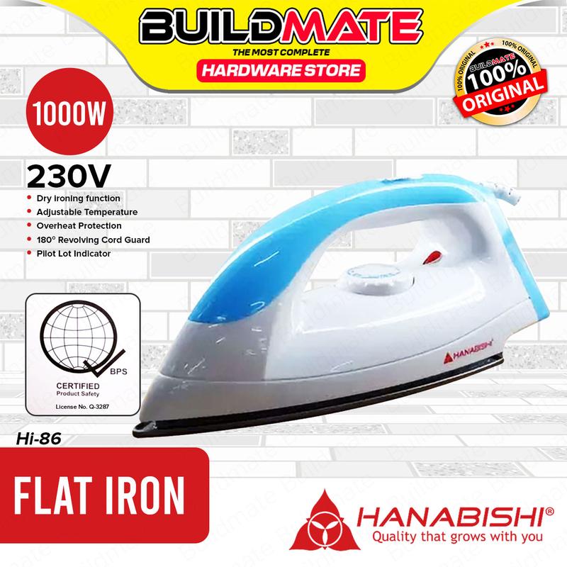 BUILDMATE Hanabishi Electric Flat Iron 1000W with Non-stick Soleplate - TikTok Shop Philippines