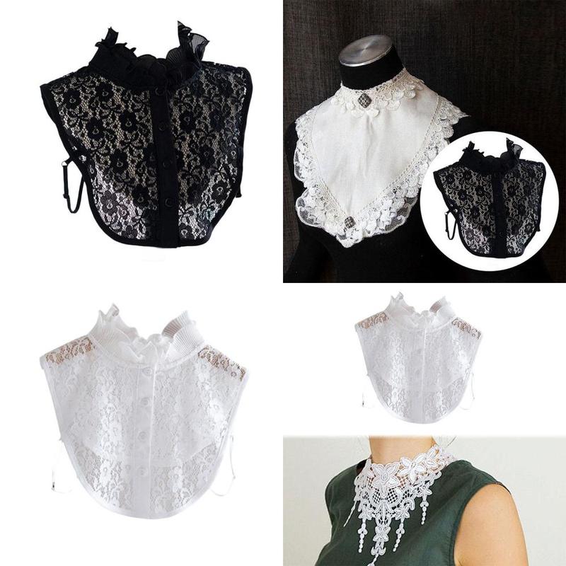 Lace Fake Collar for Women Soft Half Shirt Top for suits Dresses ...