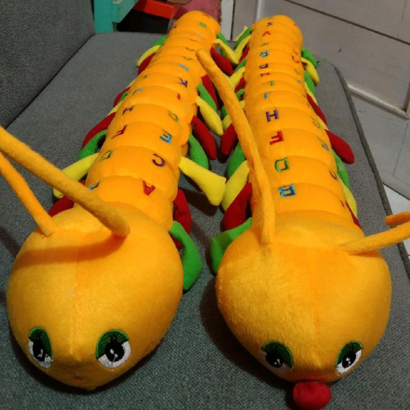 BONEKA ULAT ULIL JUMBO KUNING AKSESORIS DEKORASI HIASAN DASHBOARD ...