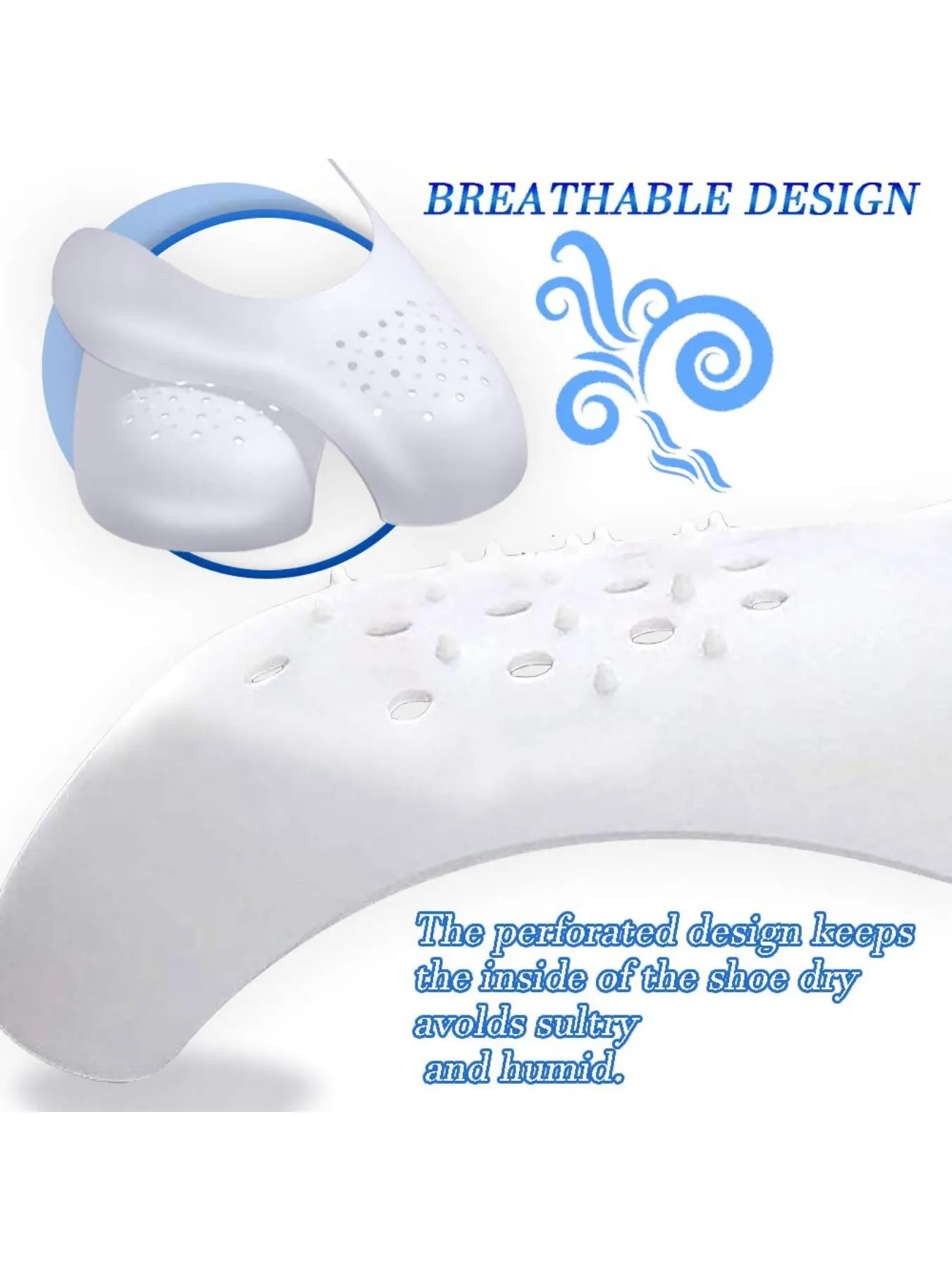 Comfort Simple Solid Color Shoes Crease Protector, 2 Pairs Minimalist ...