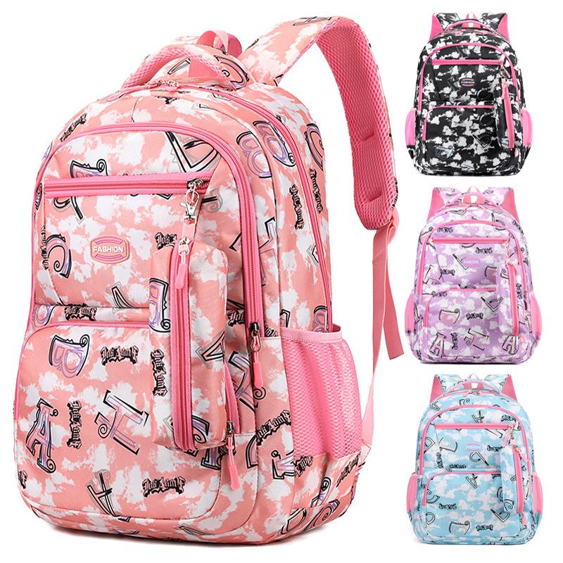 Cross-Border Trade Backpack Trendy Girl Elementary School Pencil ...