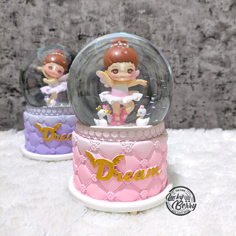 FITUR LENGKAP PREMIUM Snowball / Pajangan Bola Kaca Music Box XL(100 ...