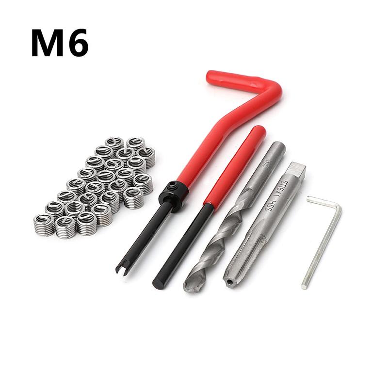 30Pcs M6 Thread Repair Insert Kit Auto Repair Hand Tool Set For ...