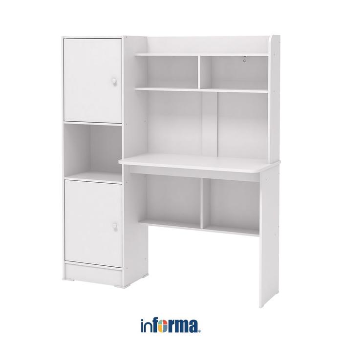 Promo Informa Gio Meja Belajar Anak - Putih Meja Tugas Rak Buku Tempat ...