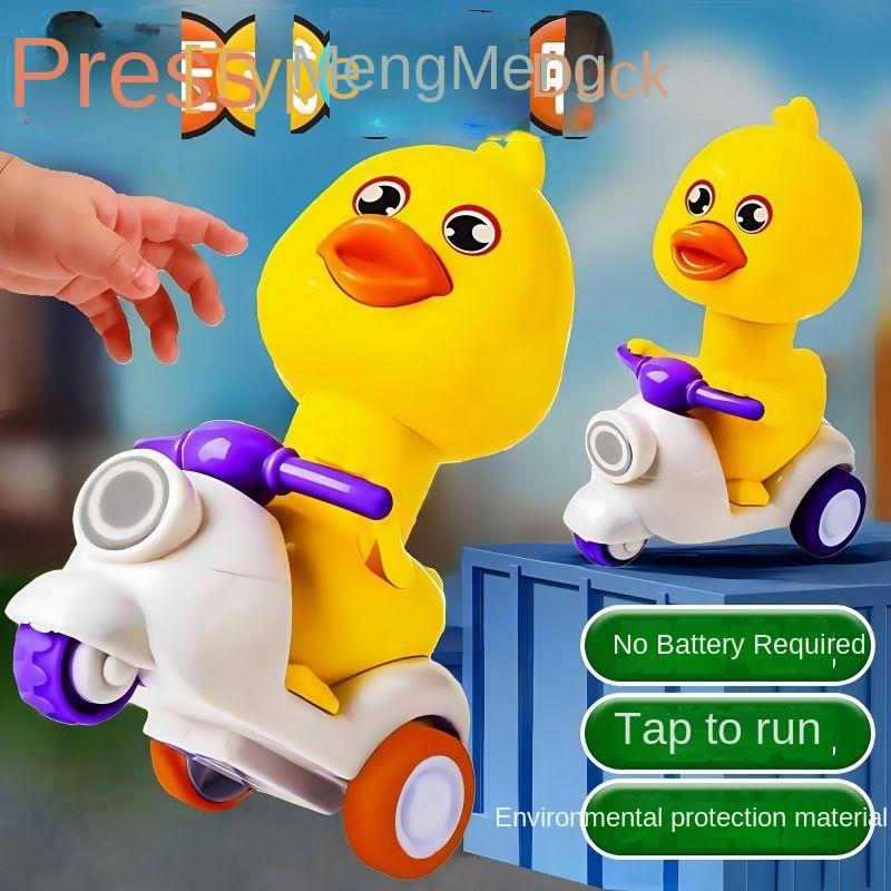 Small Yellow Duck Push Toy Car Cartoon Inertia Car Pull Ente - TikTok ...