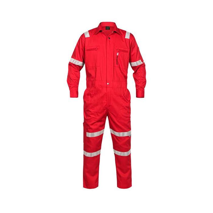 Jual Coverall Full Red Mokoworkwear Katun Kombinasi - XL, Full Red ...