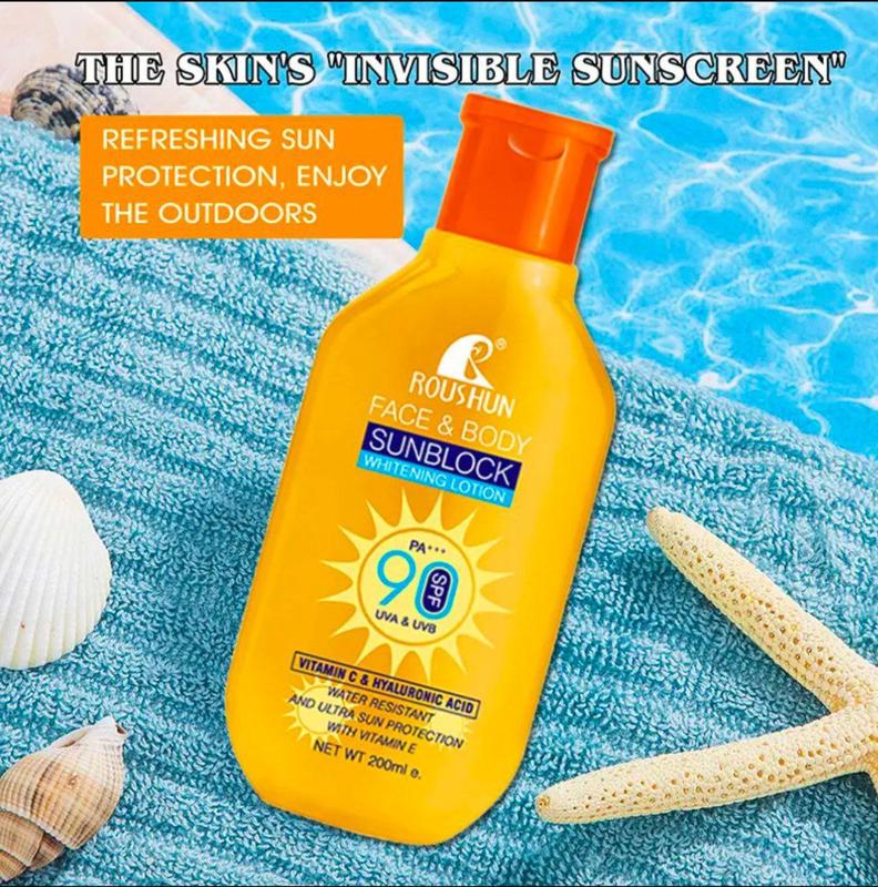FACE & BODY SUNBLOCK WHITENING LOTION 200ml WITH SPF 90 PA++ - TikTok ...