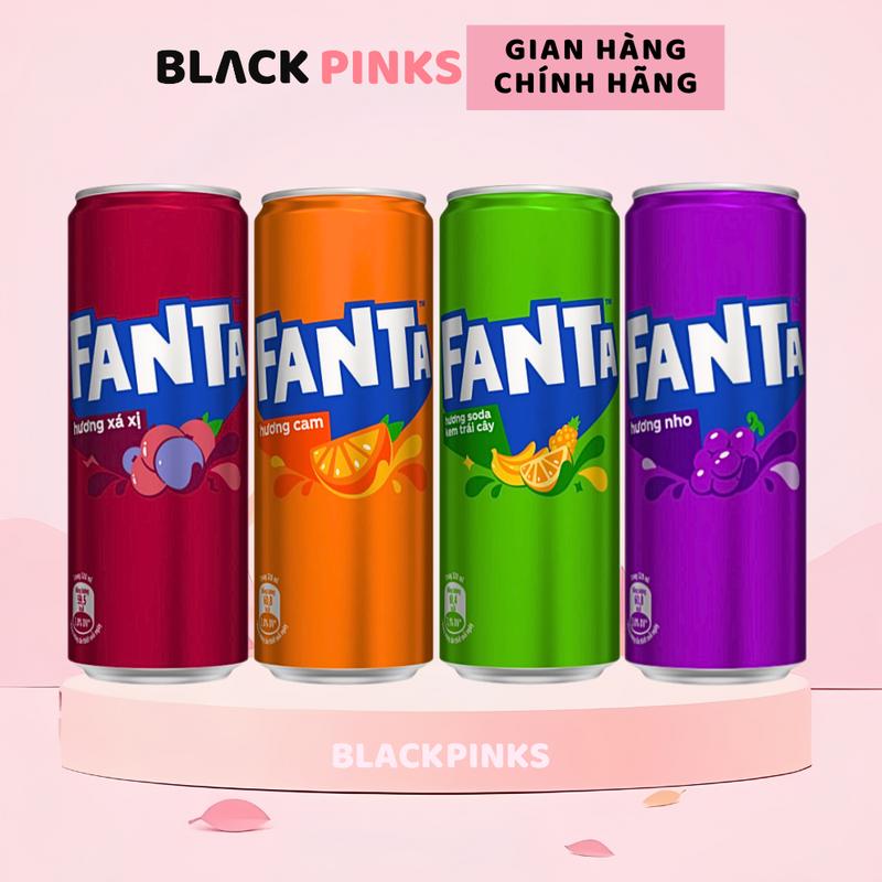 (Lốc 6 lon) Nước giải khát Fanta hương cam/xá xị/soda kem/nho - TikTok ...