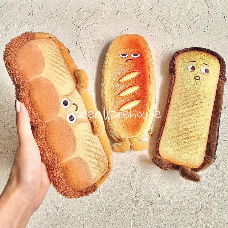 [GW] Tempat Pensil Roti Lucu Kain Kotak Pensil Sekolah Aesthetic Korea ...