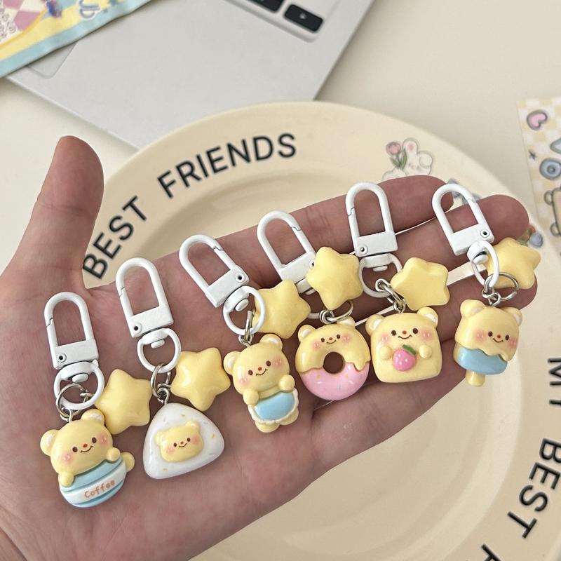 Butter Bear Keychain Small Pendant Backpack Decoration Graduation ...