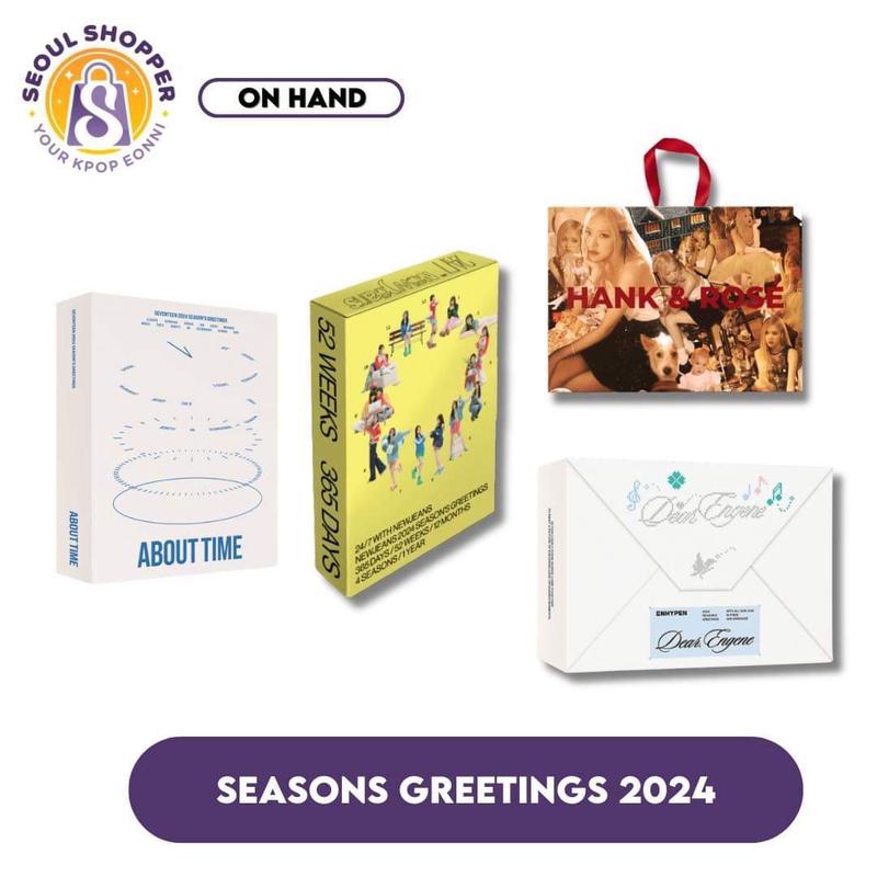 ENHYPEN SEVENTEEN NEW JEANS HANK and ROSE SEASON GREETINGS 2024 ...