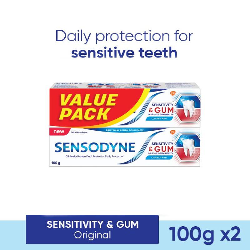 SENSODYNE Sensitivity & Gum Original Sensitive Toothpaste 100gx2 ...