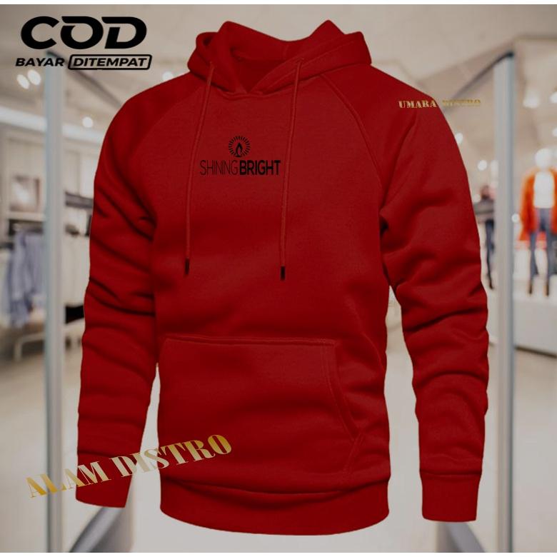 HITAM Pay On The Spot Sweater Hoodie Distro Shining Bright Logtas ...