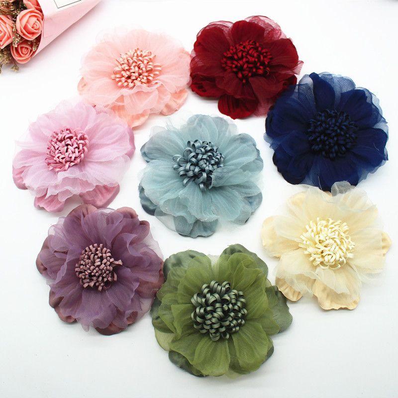 Bahan Garland Buatan Tangan DIY, Yajia, Bunga Organza 9cm, Sesuai ...