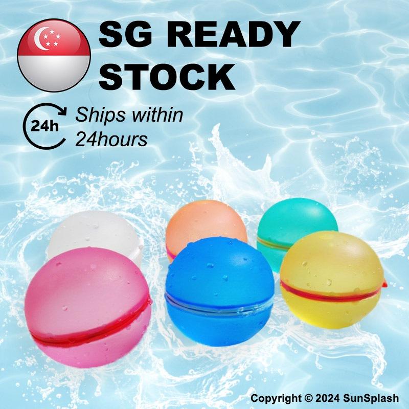 6 Pieces Water Bomb Self-Sealing Magnetic Reusable Balloon Automatic ...