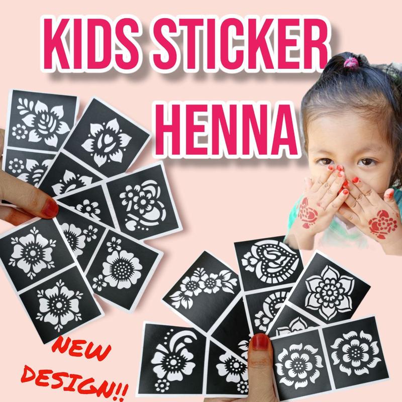 STICKER HENNA FOR KIDS, TEKAP INAI KANAK-KANAK / HENNA STENCIL - TikTok ...