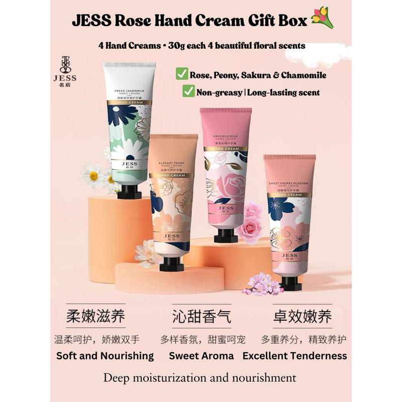 JESS Rose Hand Cream Gift Set (4 Favorites x 30g) Set Hadiah - TikTok ...