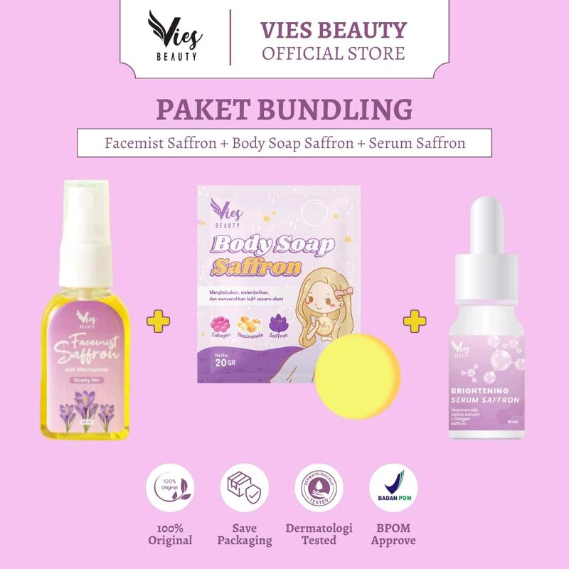 Paket Hemat Facemist + Serum + Body Soap Saffron / Paket Pemutih - Shop ...