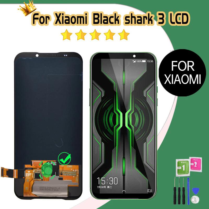 Skrin Sentuh LCD, AMOLED 6.67 "untuk Xiaomi Black Shark 3, Penggantian ...