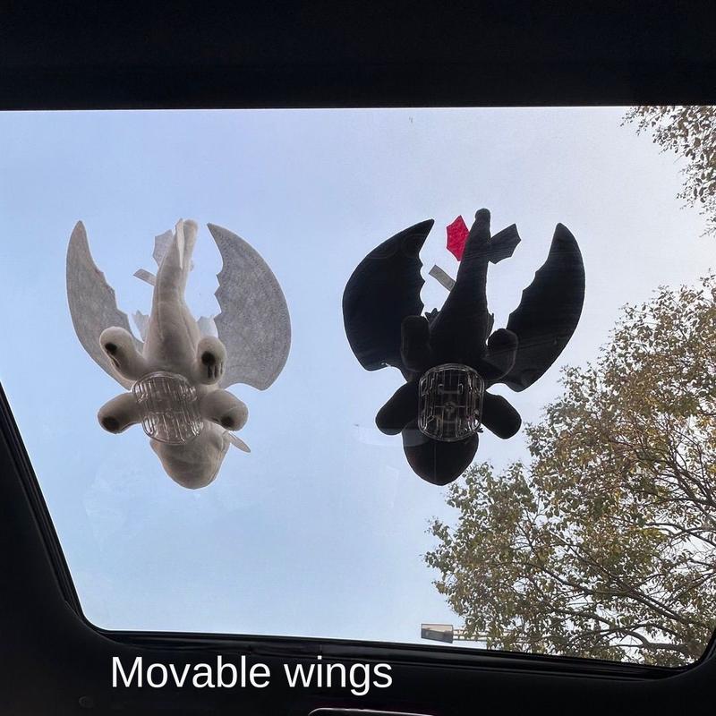 Wings oversized Toothless helmet wings flying dragon roof decoration ...