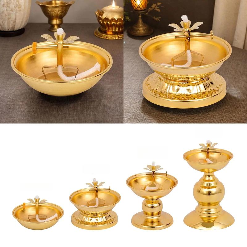 Lamp Holder Alloy Oil Lamp Dish Cooking Oil Lamp Butter Lamp Household ...