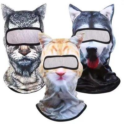 Cat Face Mask Cat Ski Mask KDFJPTH 3D Cat Ski Balaclava Sheisty Face ...