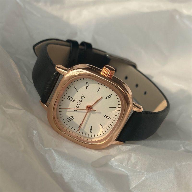 Retro Square Watch for Women, Niche, Light Luxury, Simple Belt ...