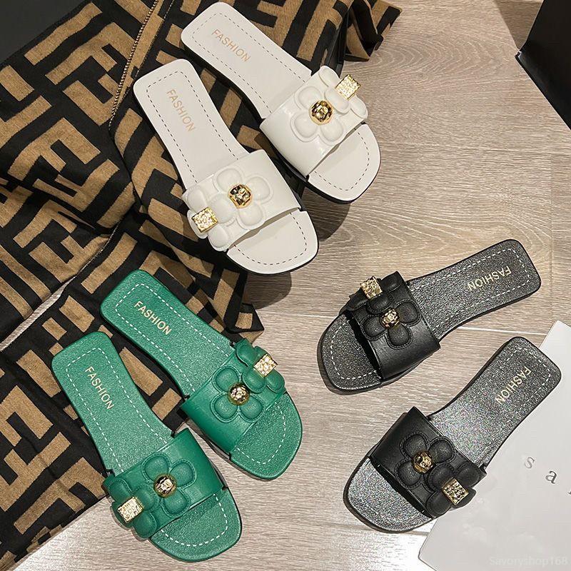 Savoryshop168 Sasa Girls Fashion รองเท้าแบบสวม แต่งดอกไม้ น่ารักๆ ...