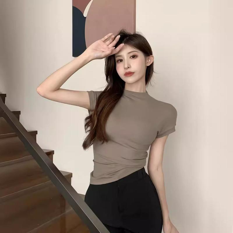 Baju Asas Slim Fit, Koleksi Musim Panas 2025, Sesuai untuk Pelajar ...