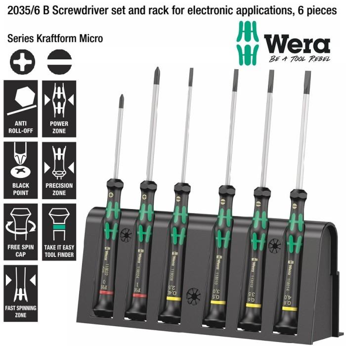 Promo Wera 05118152001 - Obeng Micro Set 2035/6 Micro B Screwdriver Set ...
