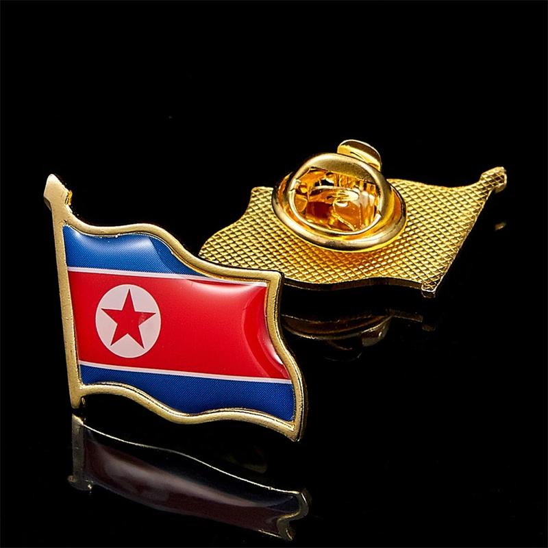 1PCS North Korean Flag Metal Brooch Pin Commemorative Badge - TikTok ...